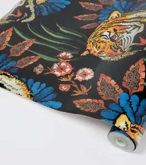Gucci Tiger Leaf Wallpaper - Multicoloured | Editorialist