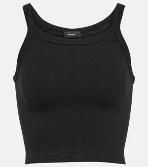 Wardrobe.NYC X Hailey Bieber Hb Ribbed-knit Crop Top - Black