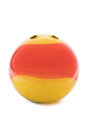 Colville Marbled Glass Vase - Orange