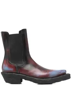 Camper Leather Ankle Boots - Black