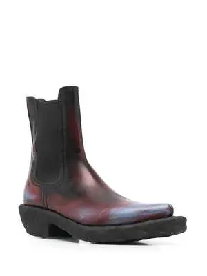 Camper Leather Ankle Boots - Black