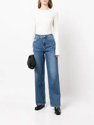 FRAME Le High N Tight Wide Jeans