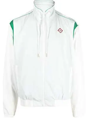 Casablanca Perforated Panelled Track Jacket - White