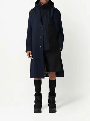 Burberry Single-breasted Hooded Coat