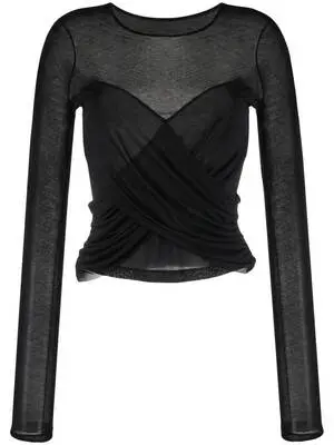 Balmain Draped-panel Detail Top