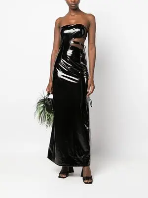 ROTATE BY BIRGER CHRISTENSEN Strapless Cut-out Maxi Dress