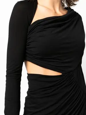Rick Owens Draped Cut-out Knee-length Dress