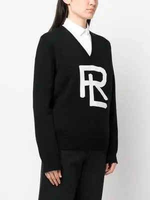 Ralph Lauren Logo-knit V-neck Jumper