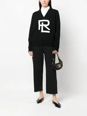 Ralph Lauren Logo-knit V-neck Jumper