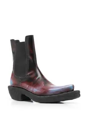 Camper Venga Leather Ankle Boots - Black