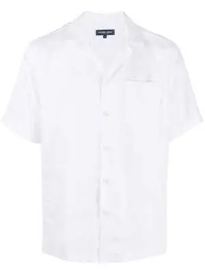 Frescobol Carioca Short-sleeve Linen Shirt - White