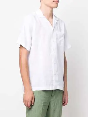 Frescobol Carioca Short-sleeve Linen Shirt - White