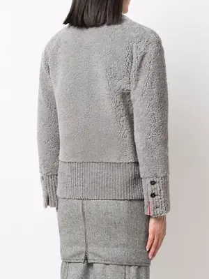Thom Browne V-neck Shearling Cardigan
