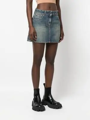 Palm Angels Star-motif Denim Mini Skirt