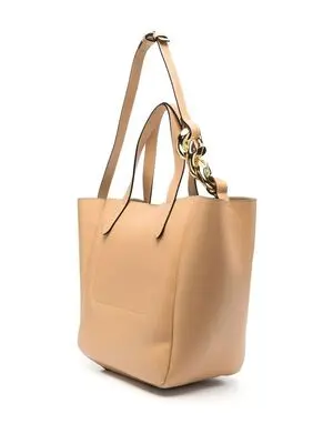 JW Anderson Chain-detail Leather Tote - Neutrals
