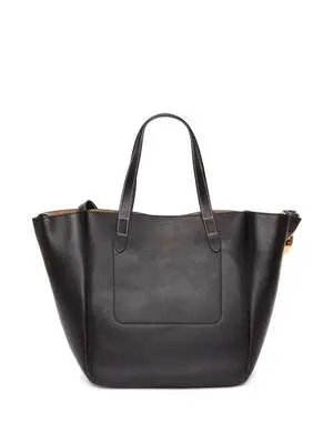 JW Anderson Logo-detail Leather Tote Bag - Black