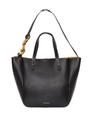 JW Anderson Logo-detail Leather Tote Bag - Black