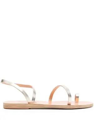 ANCIENT GREEK SANDALS Apli Eleftheria Metallic-effect Sandals - Gold