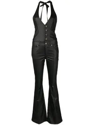 Retrofete Retrofete Cynthia Halterneck Jumpsuit Black