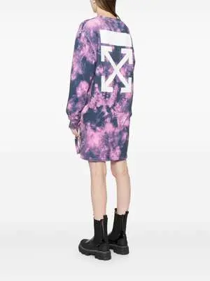 Off-White Arrows Tie-dye Sweatshirt Dress