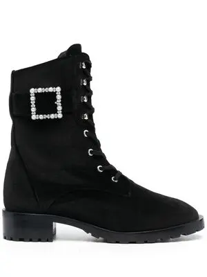 STUART WEITZMAN 40mm Buckle-fastening Lace-up Boots