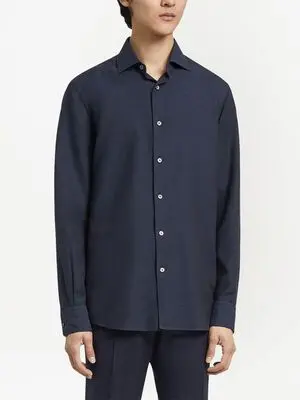 Zegna Long-sleeve Dress Shirt - Blue