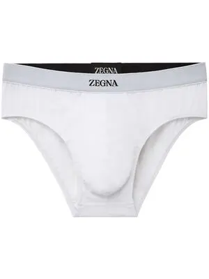 Zegna Logo-print Cotton Midi Briefs