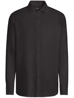 Zegna Cashco Long-sleeve Shirt - Black