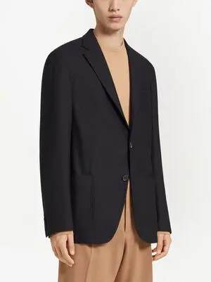 Zegna Trofeo Single-breasted Cashmere Jacket - Black