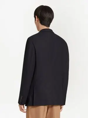 Zegna Trofeo Single-breasted Cashmere Jacket - Black