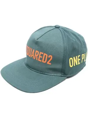 Dsquared2 Logo Print Cotton Cap - Green