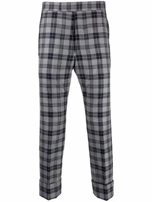 Thom Browne Tartan Cropped Trousers