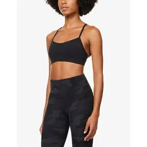 Lululemon Flow Y Nulu Stretch-jersey Bra - Black