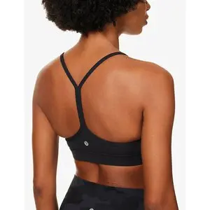 Lululemon Flow Y Nulu Stretch-jersey Bra - Black