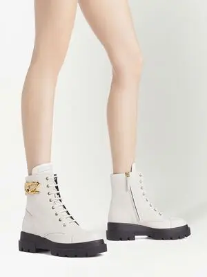 GIUSEPPE ZANOTTI Tankie Lace-up Boots - White