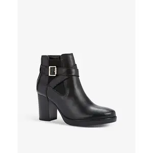 Carvela Buckle-detail Leather Ankle Boots - Black