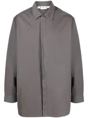 Off-White Embroidered-logo Oversized-cut Shirt
