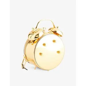 Moschino Alarm Clock Metallic-leather Cross-body Bag