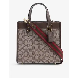 COACH Logo-print Jacquard And Leather Tote Bag