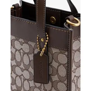 COACH Logo-print Jacquard And Leather Tote Bag