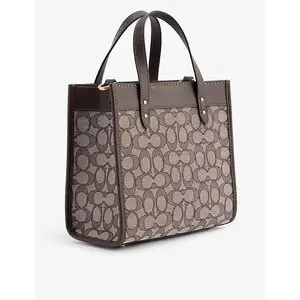 COACH Logo-print Jacquard And Leather Tote Bag