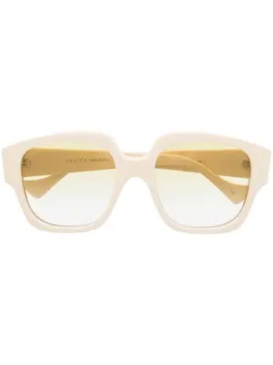 Gucci Square-frame Tinted Sunglasses - White
