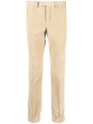 PT TORINO Slim-cut Corduroy Trousers - Neutrals