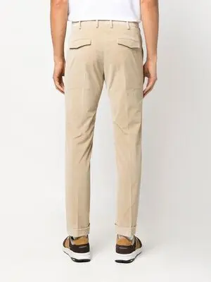 PT TORINO Slim-cut Corduroy Trousers - Neutrals
