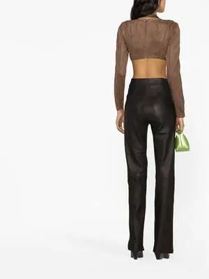 MISBHV Faux-suede Crop Top
