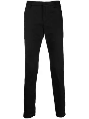 DONDUP Slim-cut Tailored Trousers - Black