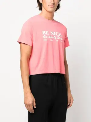 SPORTY & RICH Be Nice Print Cropped T-shirt