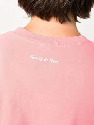 SPORTY & RICH Be Nice Print Cropped T-shirt
