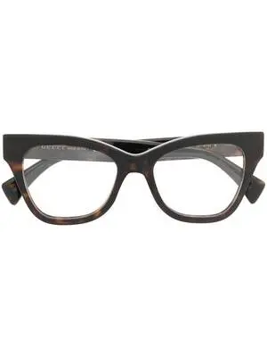 Gucci Tortoiseshell-effect Cat-eye Glasses - Brown