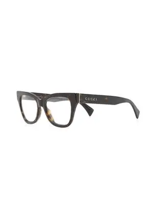 Gucci Tortoiseshell-effect Cat-eye Glasses